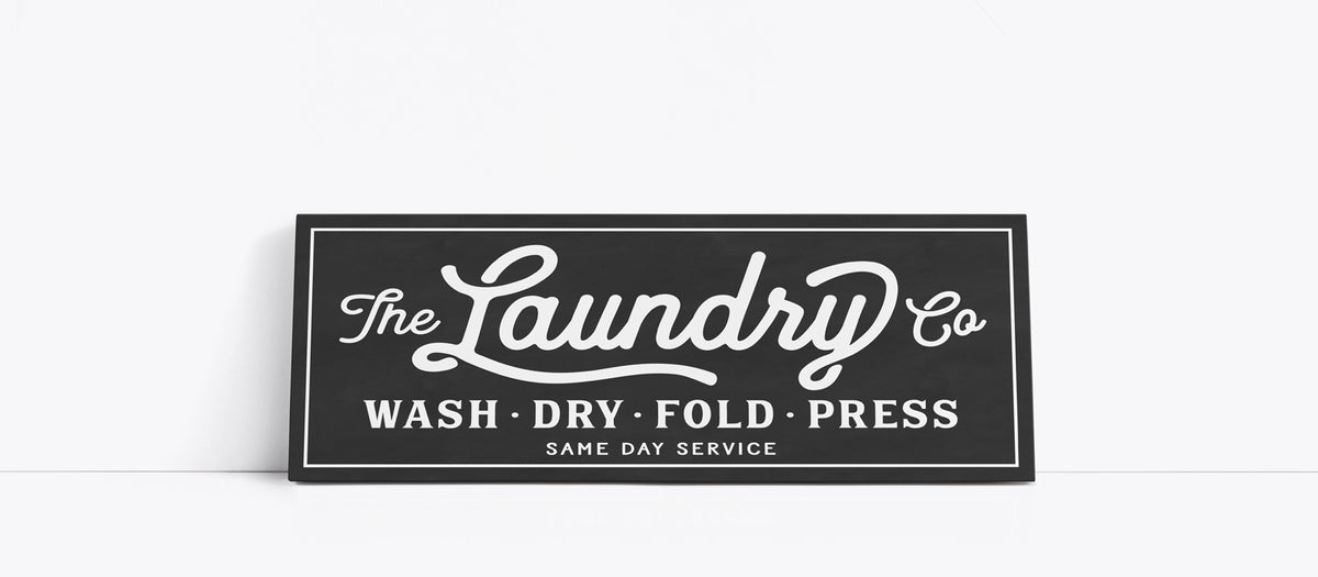 LAUNDRY SIGNS – Lettered & Lined