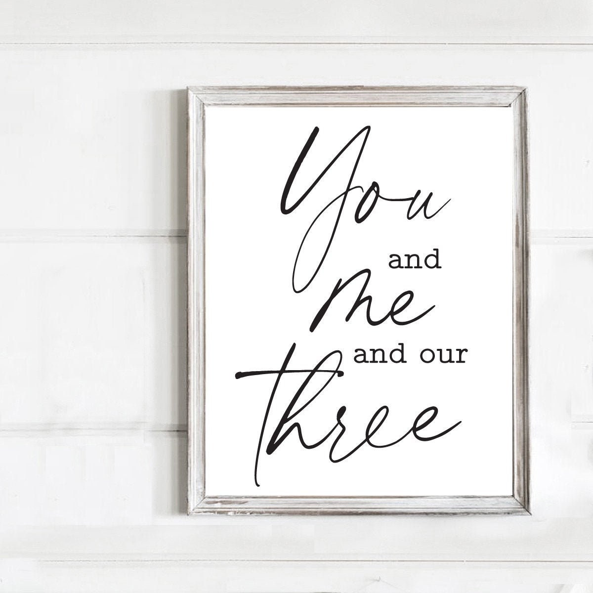 You and Me and Our Three - Lettered & Lined