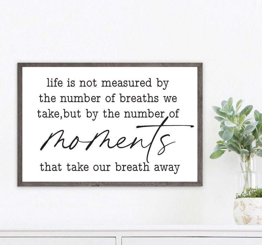 Life Is Not Measured Quote - Lettered & Lined